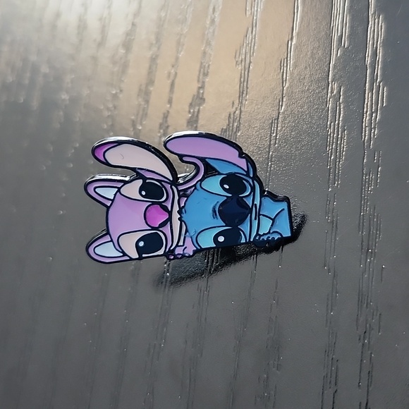Disney | Jewelry | Disneys Stitch And Angel Inspired Enamel Pin | Poshmark